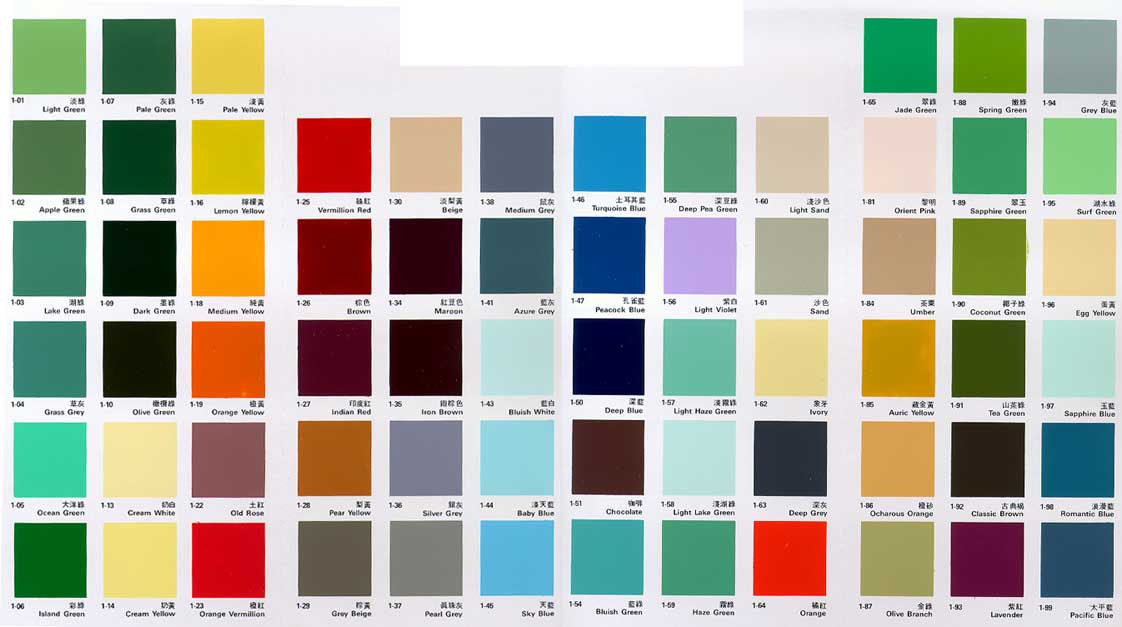 PU Colour Card PU Colour Card